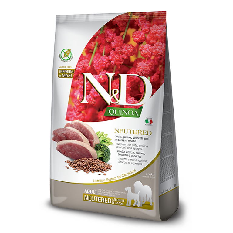 N&D Quinoa hrana za pse Neutered Medium&Maxi - Duck 12kg