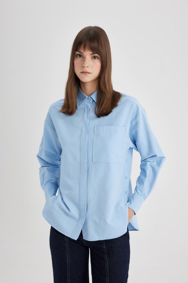 DEFACTO RELAX FIT POPLIN LONG SLEEVE SHIRT TUNIC