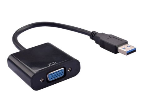 E-GREEN Adapter USB 3.0 (M) - VGA (F) crni