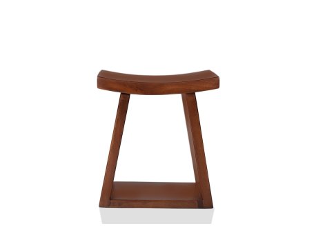 HANAH HOME Stolica Wave Stool Walnut