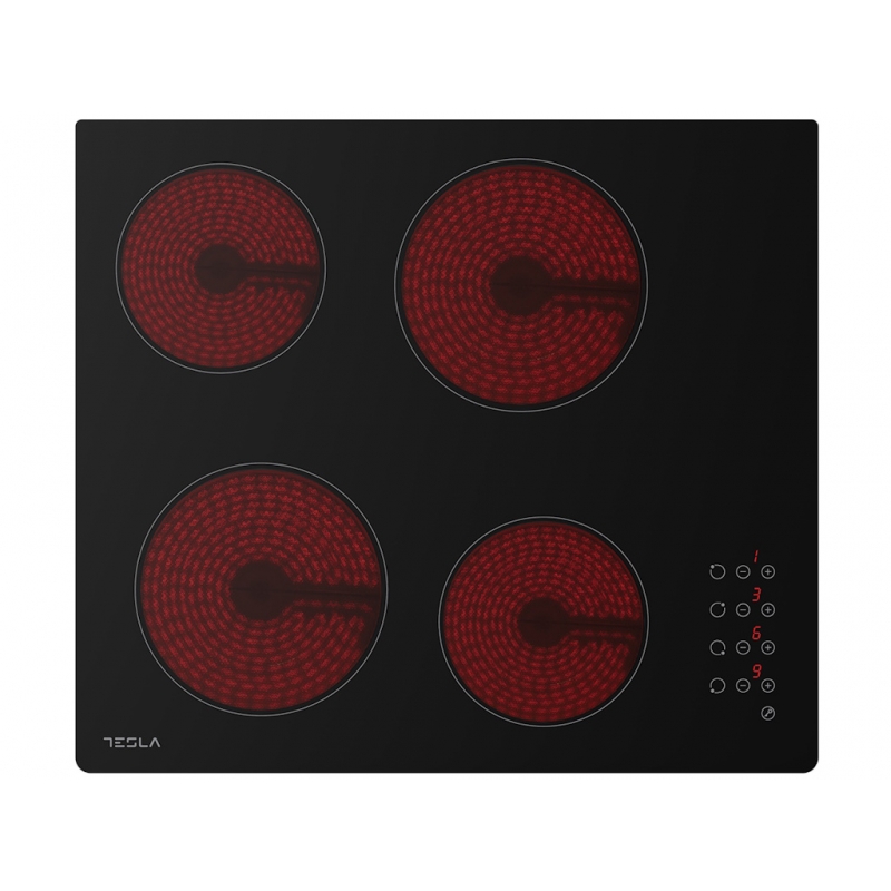 Ugradna ploča TESLA HV6410MX staklokeramička/4 zone/2 proširene/60 cm/crna