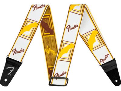 Fender PRIBOR WeighLess Monogram Straps White Brown Yellow