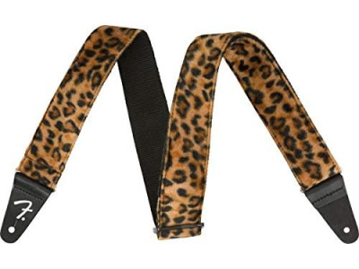 Fender PRIBOR Wild Animal Print Guitar Strap 2In Leopard