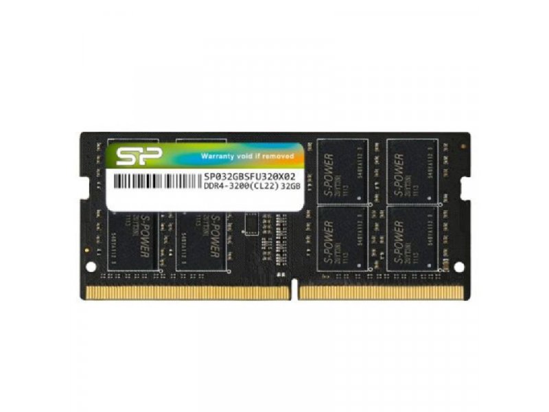 SiliconPower 32GB SODIMM DDR4-3200MHz, SP032GBSFU320X02