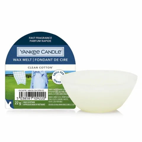 Clean Cotton - Yankee Candle mirisni vosak (ljiljan, ruža, zeleno lišće, mošus...)