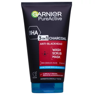 GARNIER Gel piling maska 3u1 GARNIER Pure Active Charcoal