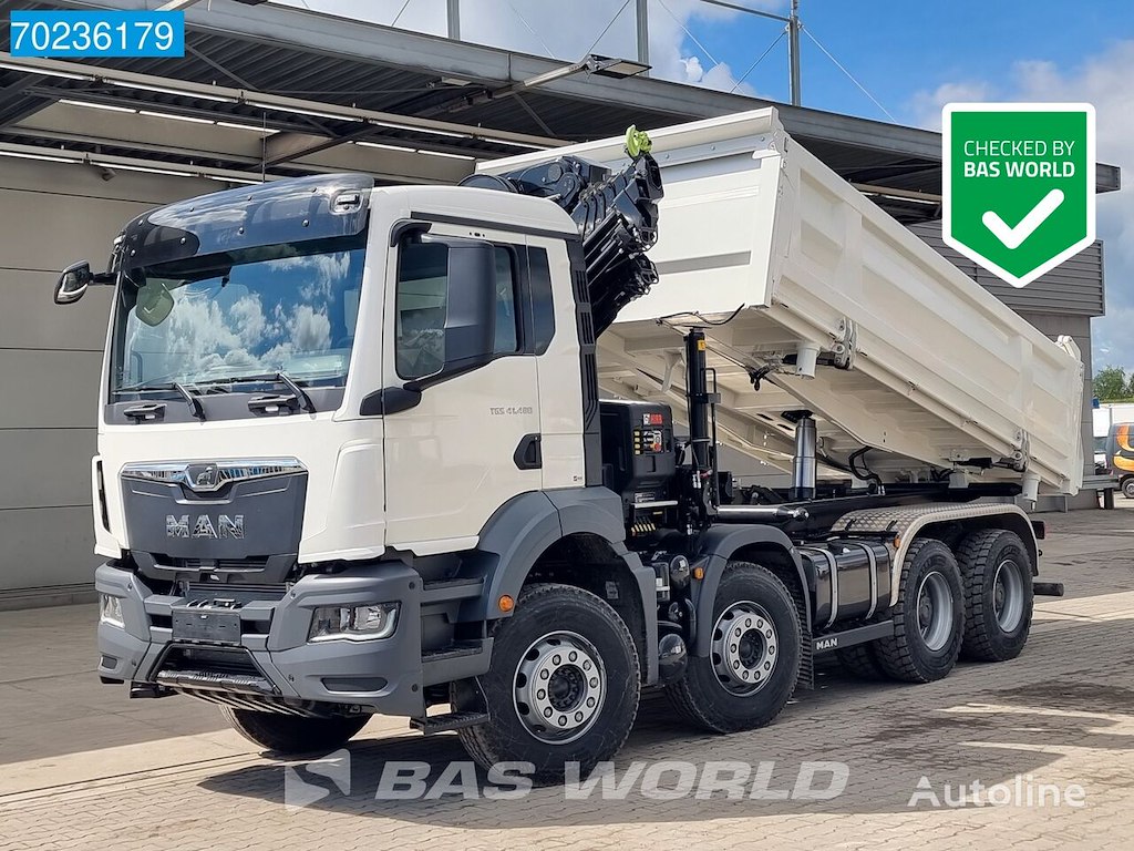 Novi MAN TGS 41.480 8X4 Hiab X HIDUO 228-6 Kran 13m3 3-Seiten Euro 6 kiper