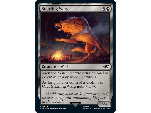 Snarling Warg - Magic: The Gathering MTG