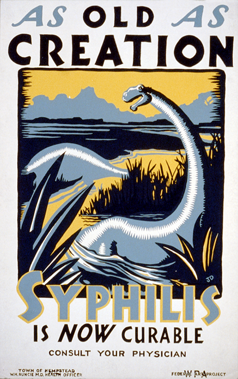As old as creation Syphilis is now curable: Consult your physician (1936)