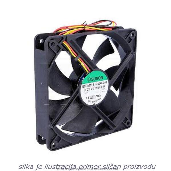 Ventilator 120x120x25 mm 12vdc 3 izvoda ve121225-3 184.0m3h 44.5db 5