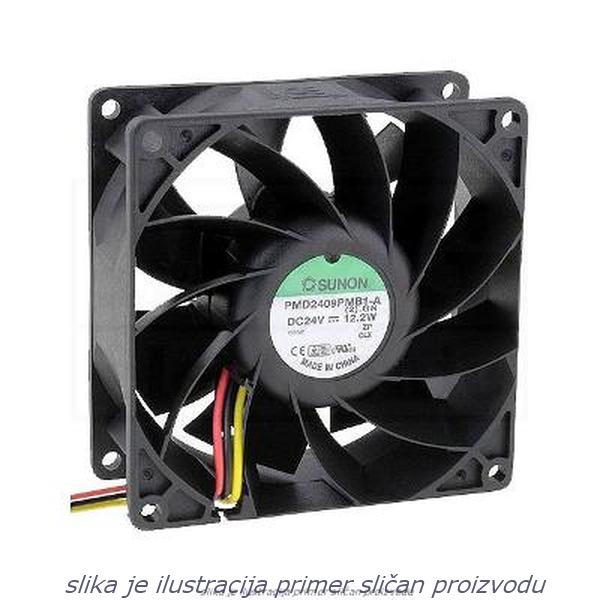 Ventilator 92x92x38 mm 24vdc 3 izvoda 3 izvod sluzi za merenje obrtaja