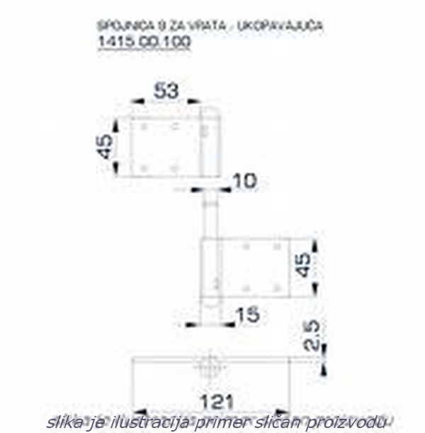 ŠARKA 1-1415.01.100L SPOJNICA UKOPAVAJUĆA 9 LEVA