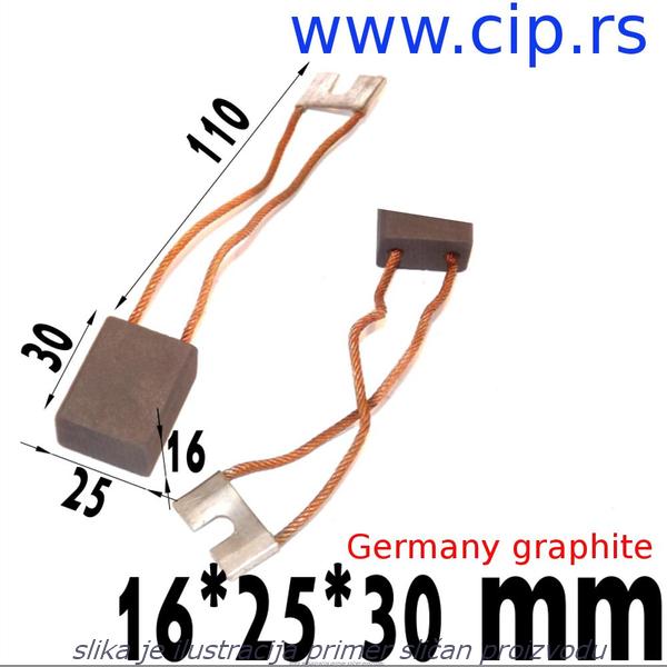 ČETKICA 16X25X30 P46 E46 S8F14602D12I D13 18C NEMAČKI GRAFIT 110MM 4M