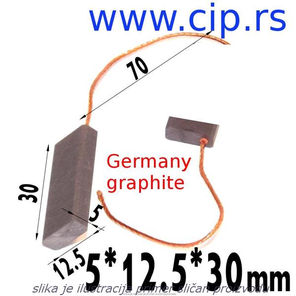 ČETKICA 5X12.5X30 S8F81603D5 M01-92 R92 VEŠ MAŠINA NEMAČKI GRAFIT CEN