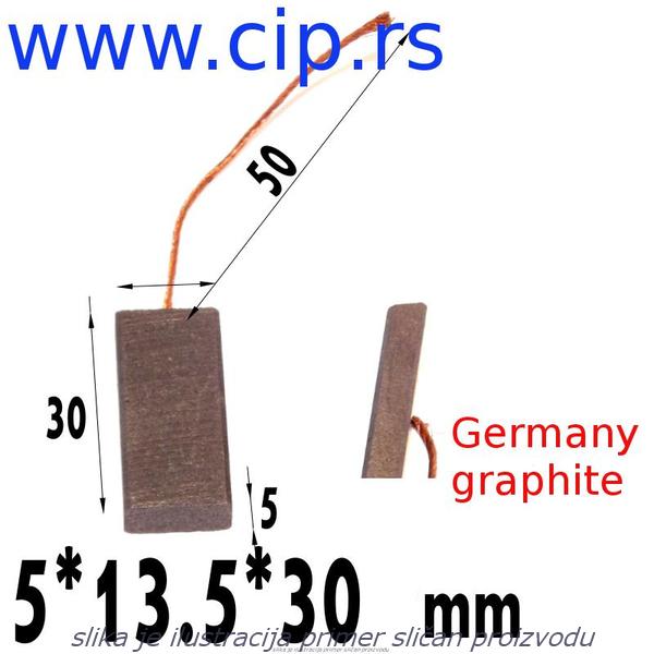 ČETKICA 5X13.5X30 S8F84603D6 M01-81 R81 VEŠ MAŠINA NEMAČKI GRAFIT CEN