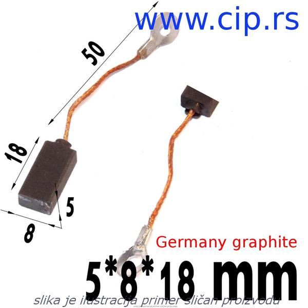 ČETKICA 5X8X18 P05 M01-03 R03 ISKRA KB109A2 OPRUGA UGRADJENA NEMAČKI G