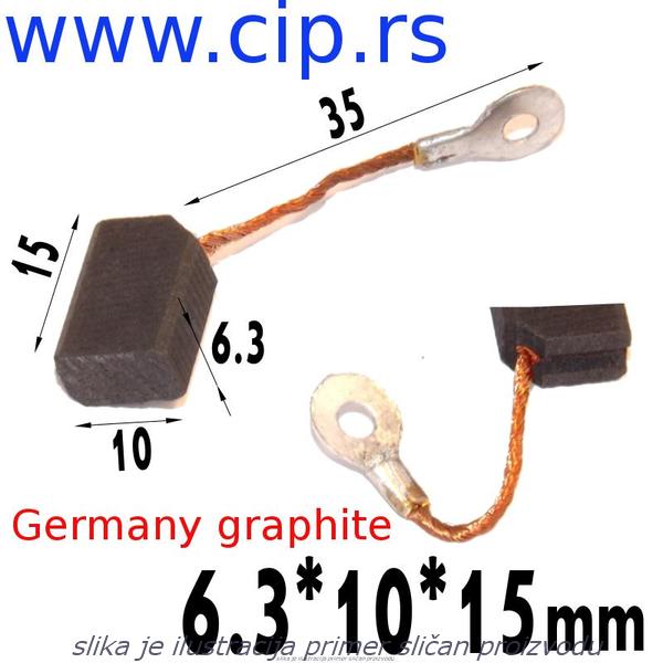 ČETKICA 6.3X10X15 M01-09 R09 ISKRA KB79 E24 NEMAČKI GRAFIT CENA JE ZA