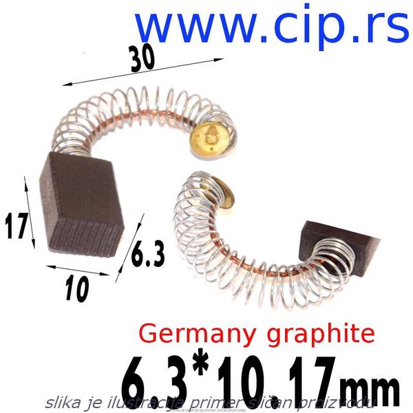 ČETKICA 6.3X10X17 M01-63 R63 DOLMAR LANCANA TESTERA OPRUGA VEĆA NEMAČK