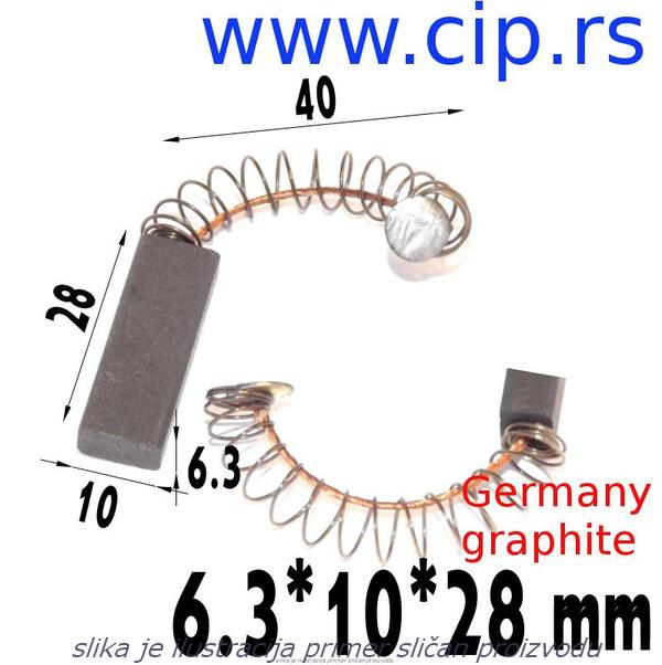 ČETKICA 6.3X10X28 M01-71 SC21 602D2 R71 SLOBODA NEMAČKI GRAFIT 6.3X10X