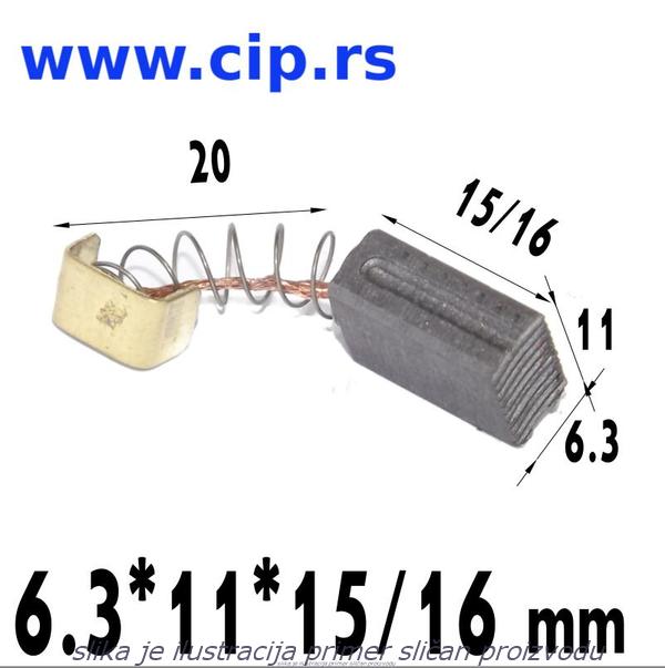 ČETKICA 6.3X11X15 16 M01-141 S7G31602D52 EINHELL SR CENA JE ZA 1 KOM