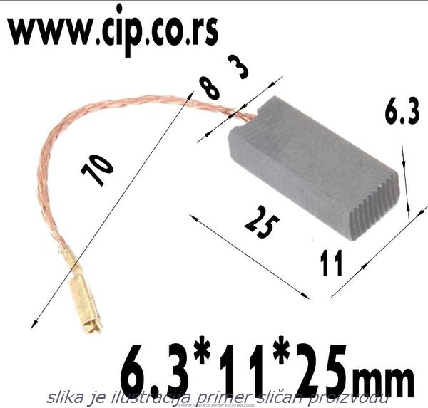 ČETKICA 6.3X11X25 M01-138 S7G1602D16 ALPINA LANCANA TESTERA SR CENA J