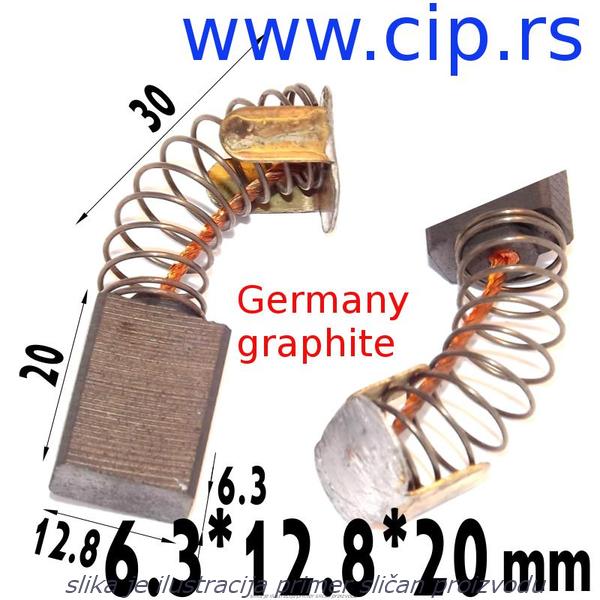 ČETKICA 6.3X12.8X20 M01-108 R108 FAIN H20 NEMAČKI GRAFIT CENA JE ZA 1