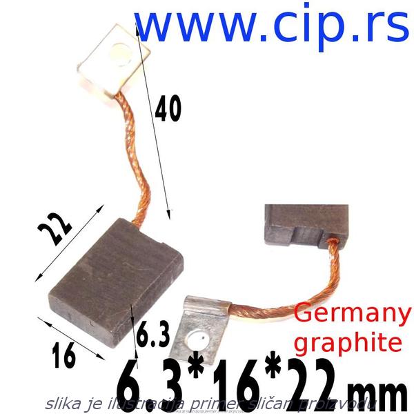 ČETKICA 6.3X16M01-41 R41 BOSCH GW18230 MUŠKA BUKSNA ILI OKASTA E8603