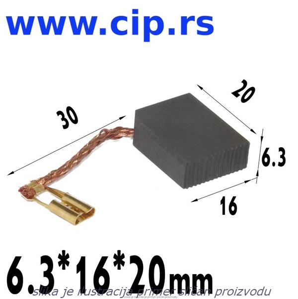 ČETKICA 6.3X16X20 M01-13-08 ISKRA PERLES SHSW6276CE 2700W M CENA JE ZA