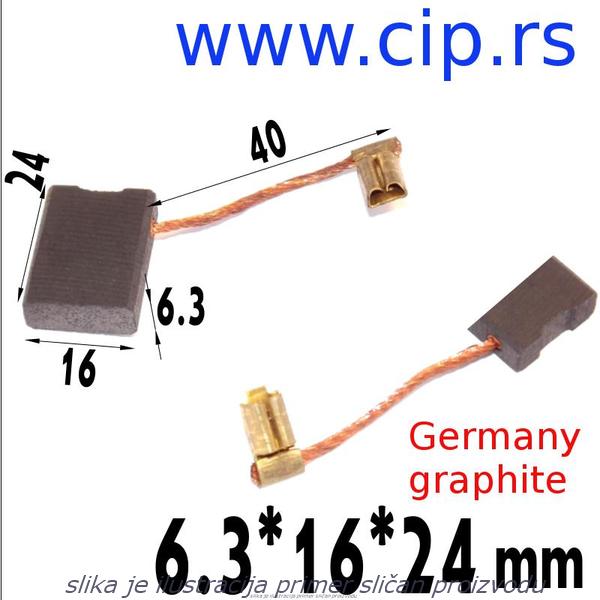 ČETKICA 6.3X16X24 M01-96 R96 DEWALT NEMAČKI GRAFIT CENA JE ZA 1 KOMAD