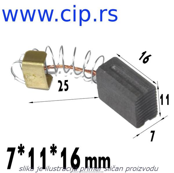 ČETKICA 7X11X16 M01-142 EINHELL SR CENA JE ZA 1 KOMAD