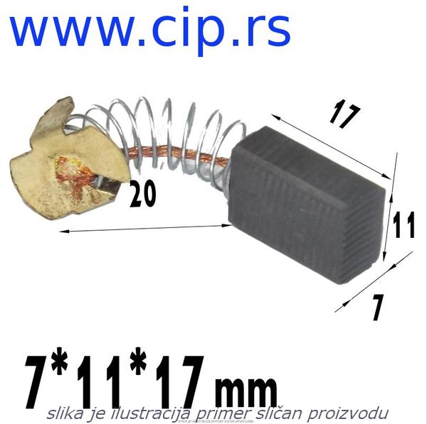 ČETKICA 7X11X17 M01-145 DEWALT SR CENA JE ZA 1 KOMAD