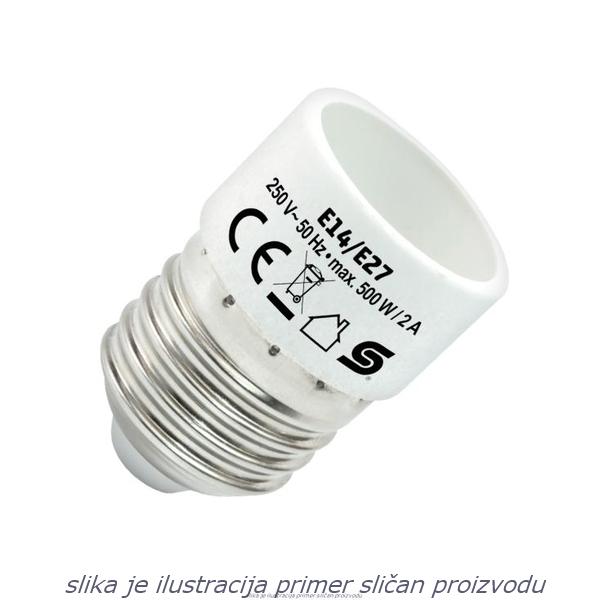 ADAPTER GRLO ZA E14 NA E27 ZA SIJALICU E14 ŽENSKI NA E27 MUŠKI