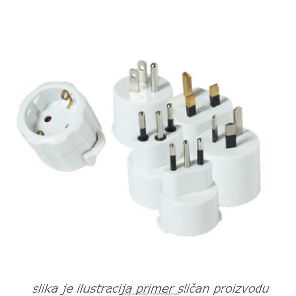 ADAPTER SET UTIKAČ 5 U 1 PUTNI UNIVERZALNI 5 VRSTA PRIKLJUČ AKAIT.AUS