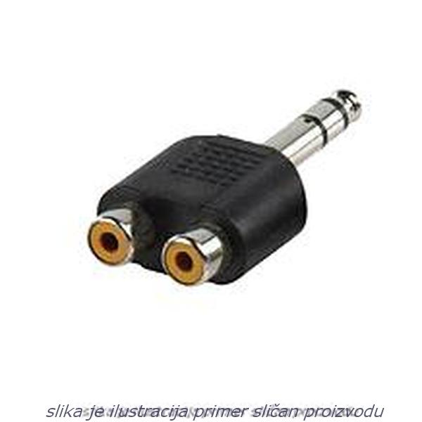 ADAPTER UTAA011 UTIKAČ 6.3 STEREO 2X UTIČNICA CINC RCA