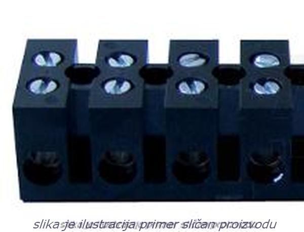 Klema redna bsk-6a bakelit sa steznompločom crna 12x2.5mm2 450v 10a 11
