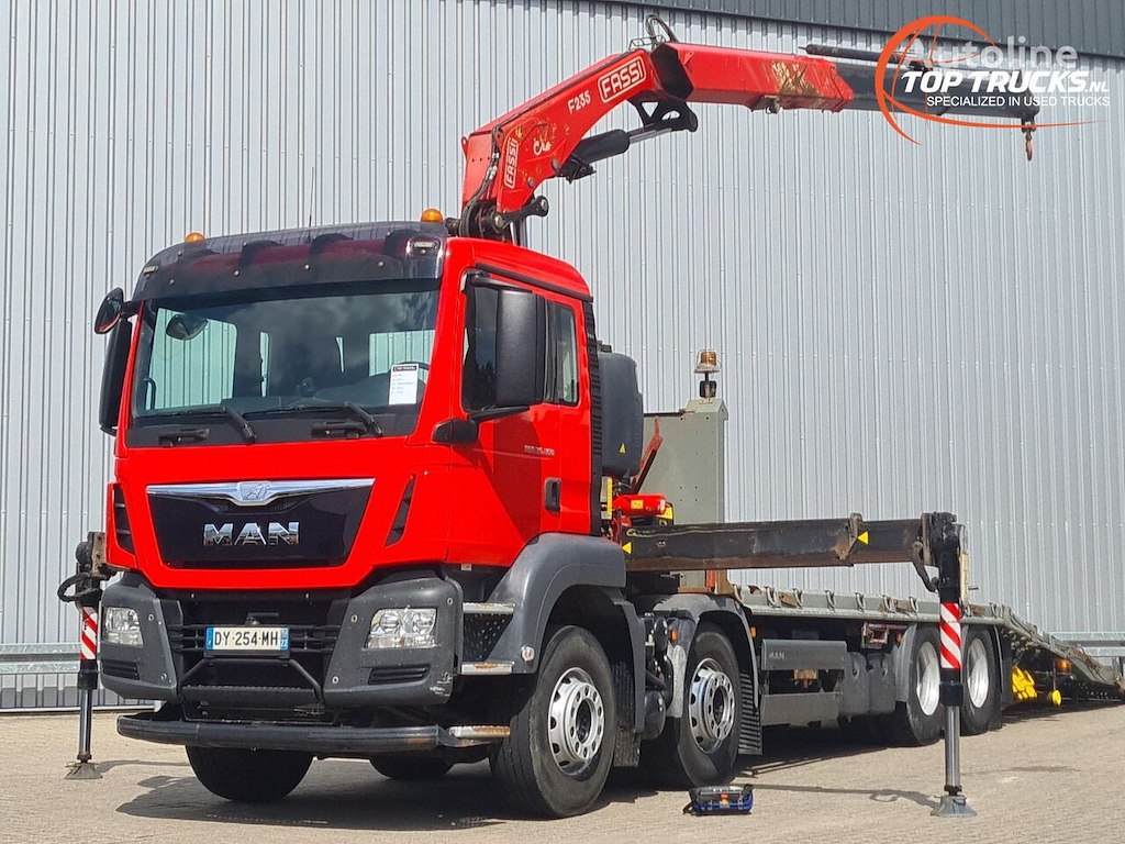 MAN TGS 35.360 8x2 - 23 TM Kraan, Machine transporter, Oprijwagen, a kamion platforma