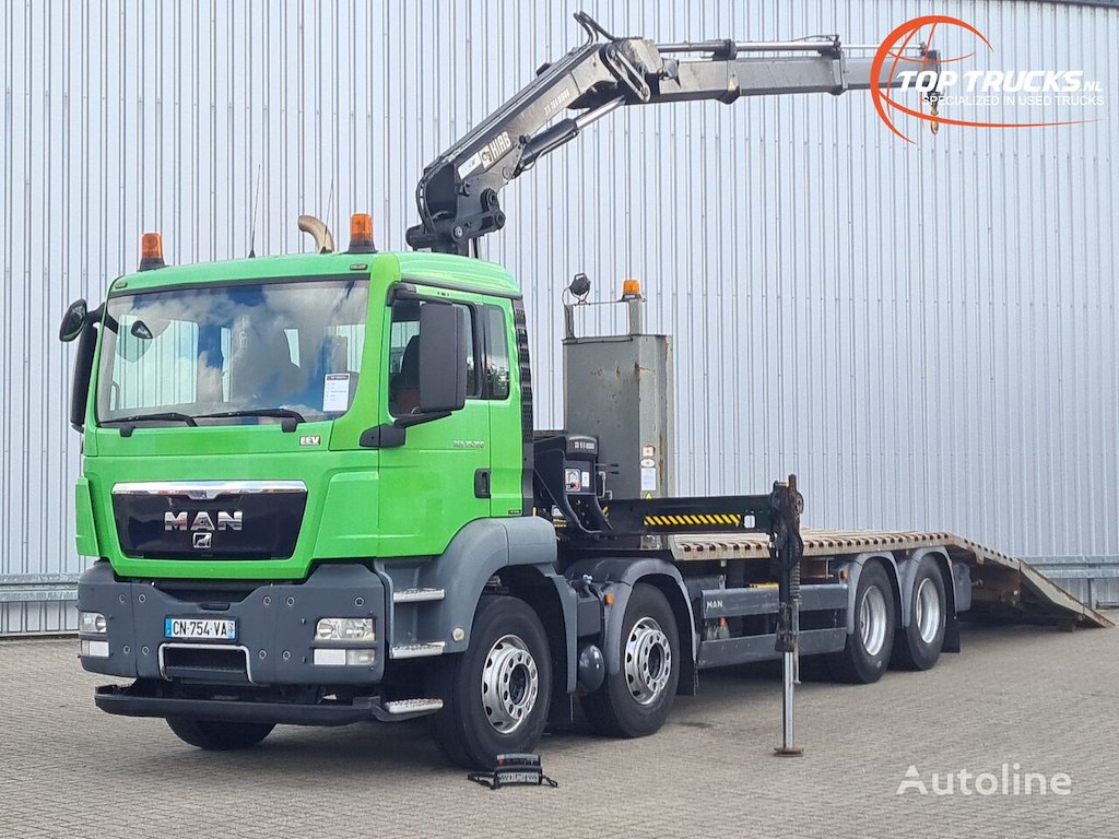 MAN TGS 35.360 8x2 - 16 TM Kraan, Machine transporter, Oprijwagen, a kamion platforma