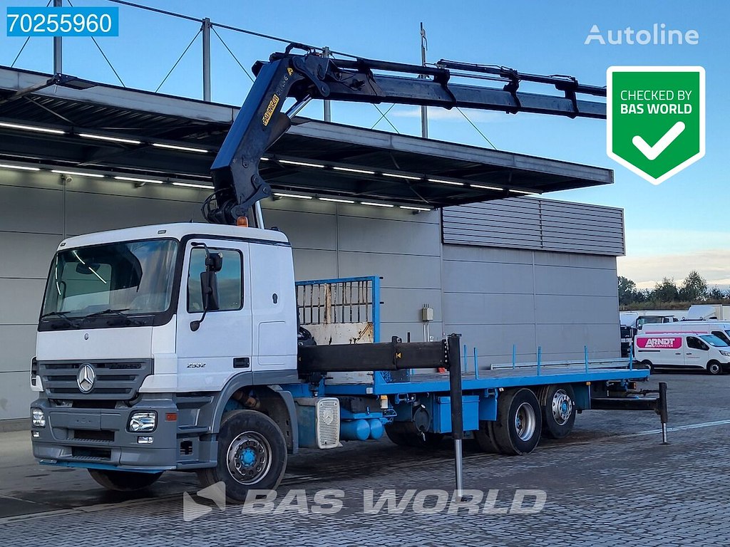 Mercedes-Benz Actros 2532 6X2 Palfinger PK42502 Kran Crane Liftachse 3-Pedals kamion s ravnom platformom