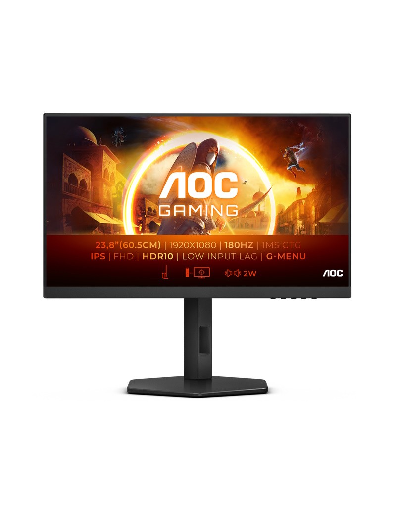 AOC 24G4X 23,8" IPS 1920x1080 180Hz 1ms GtG HDMI DP Gsync freesync pivot visina crna