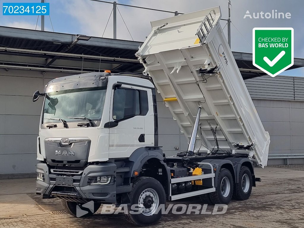 Novi MAN TGS 33.480 6X6 12m3 Drei-seiten tipper SteelSuspension Euro 6 kiper