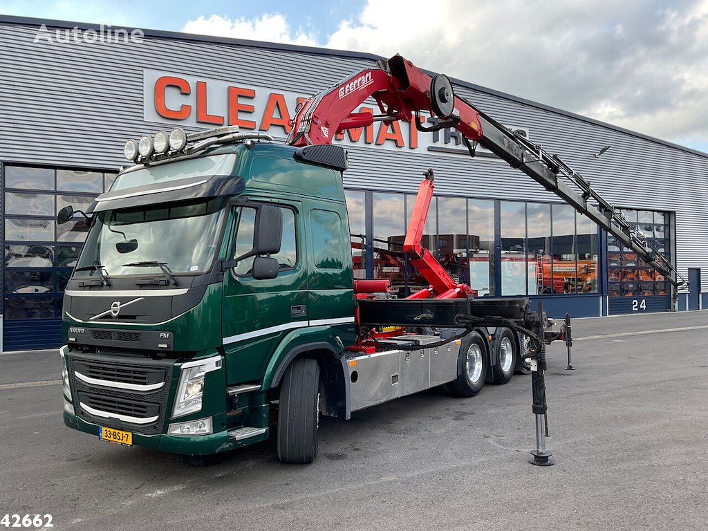 Volvo FM 460 8x4 TRIDEM Euro 6 32 Tonmeter laadkraan kamion rol kiper