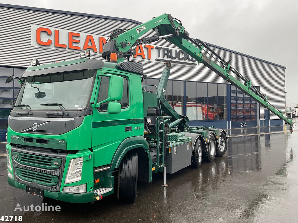 Volvo FM 460 8x2 Tridem Euro 6 Hiab 21 Tonmeter laadkraan kamion rol kiper