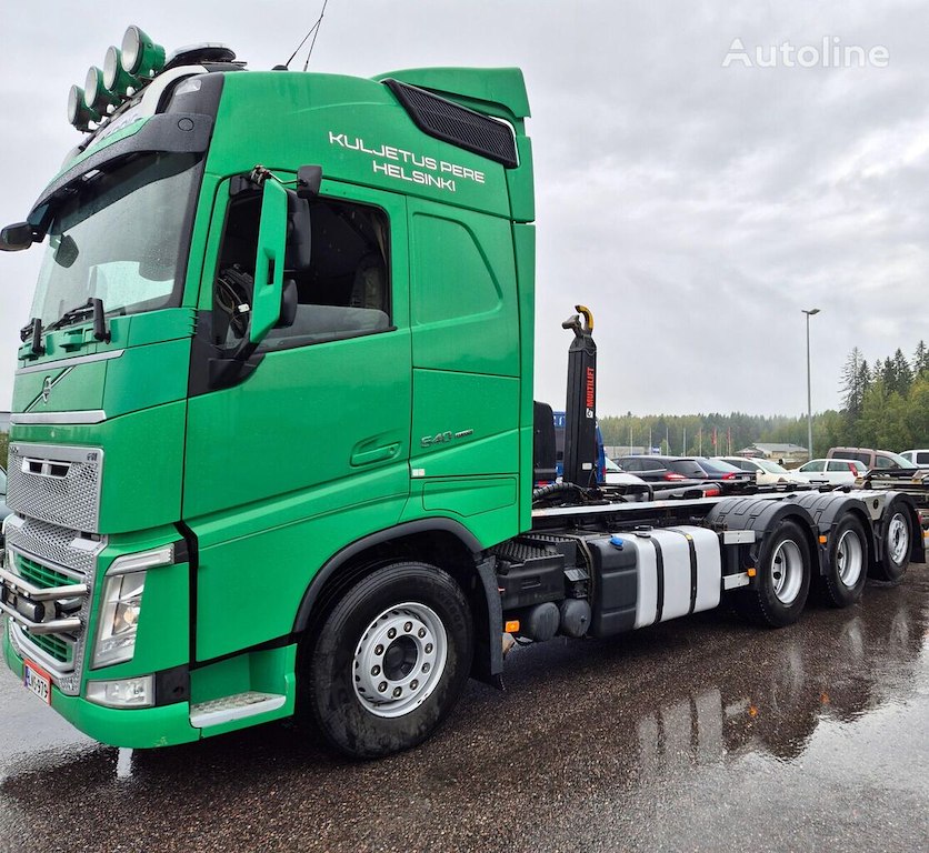 Volvo FH 540 8×4 + Multilift 24t koukkulaite kamion rol kiper