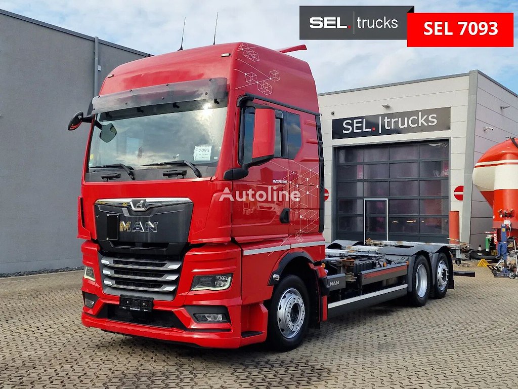 MAN TGX 26.510 6x2-4 LL CH ZF Intarder / Navi / Lenkachse / Liftachs vozilo za prevoz kontejnera