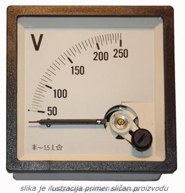 Voltmetar 250v ac 50hz 72x72