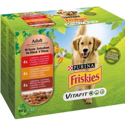 Friskies Dog Govedina, Piletina, Jagnjetina 12x100g