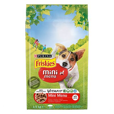 Friskies Dog Mini Menu Govedina i Povrće 1,5kg