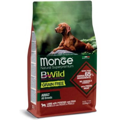 Monge BWild Grain Free Jagnjetina sa Krompirom i Graškom 2,5kg