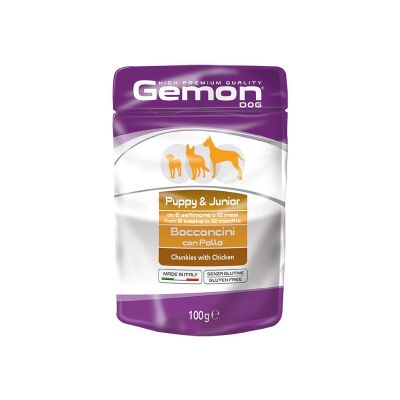 Monge Gemon Dog Puppy/Junior Piletina Sos 100gr