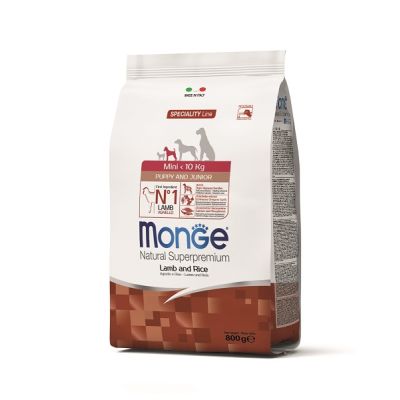 Monge Mini Puppy and Junior Jagnjetina i Pirinač 800g